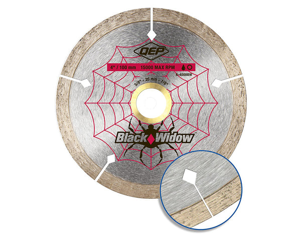 QEP - 4" BLACK WIDOW DIAMOND BLADE – East Bay Supply Co.